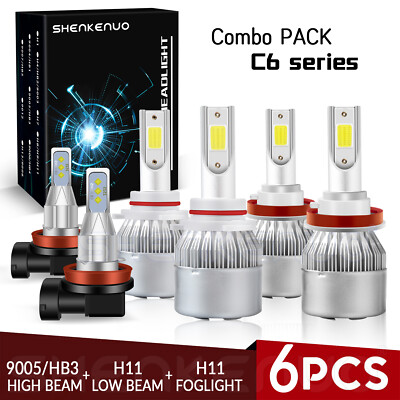 For Lexus LX570 2008-2011 6000K LED Headlight Hi/Lo Beam + Fog Light ...