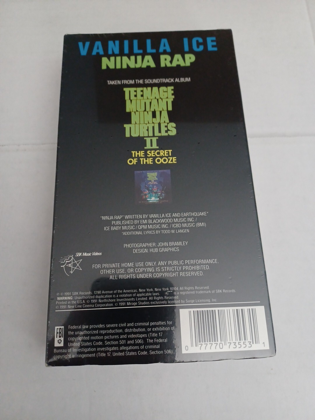 Teenage Mutant Ninja Turtles Vanilla Ice Ninja Rap VHS Sealed NEW | eBay