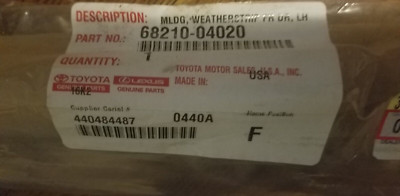 Genuine Toyota Tacoma Door Window Belt Weatherstrip (Left Front) 68210 ...