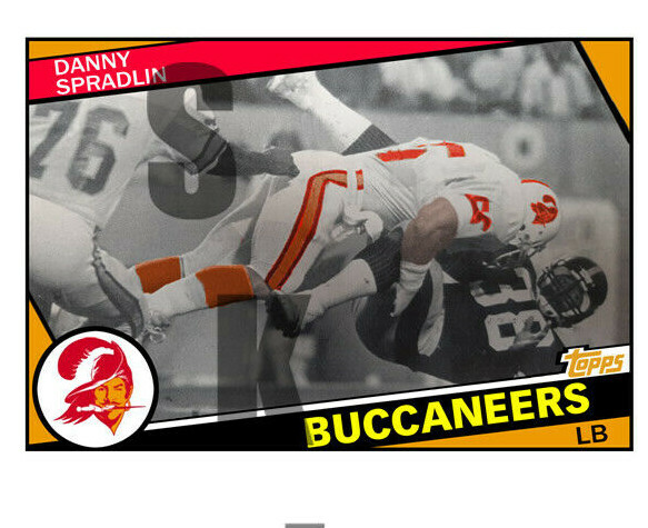 1984 STCC #55 Topps Danny Spradlin Tampa Bay Buccaneers Tennessee ...