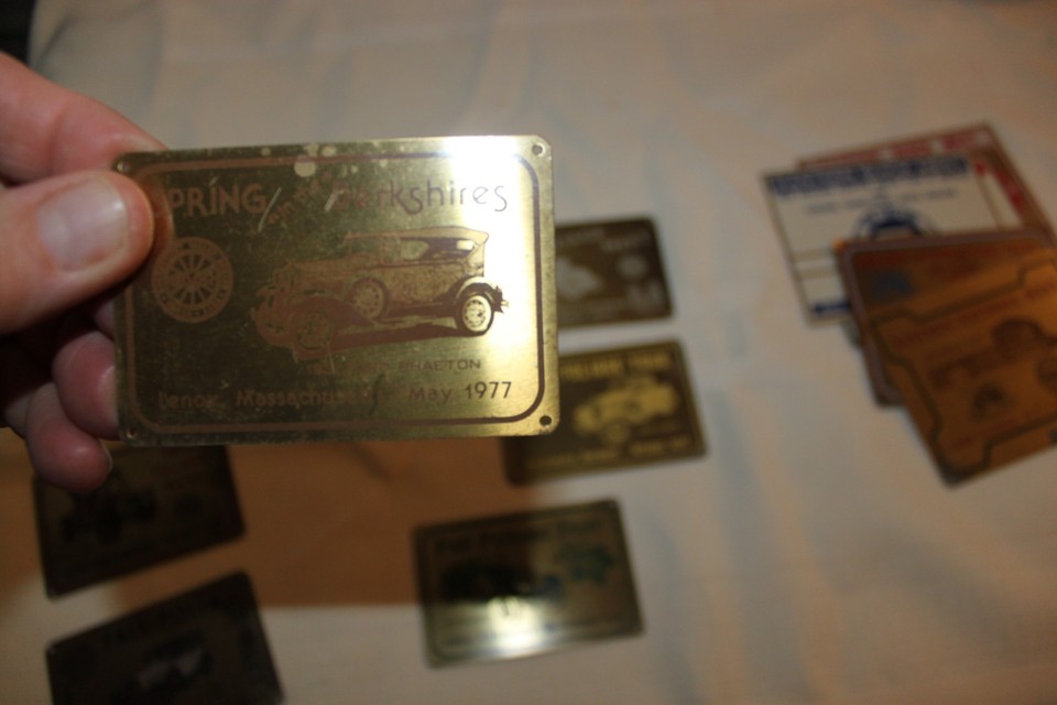 Fall Foliage Auto Car Meet Club Brass Plate Plaque 8 plates pieces | eBay