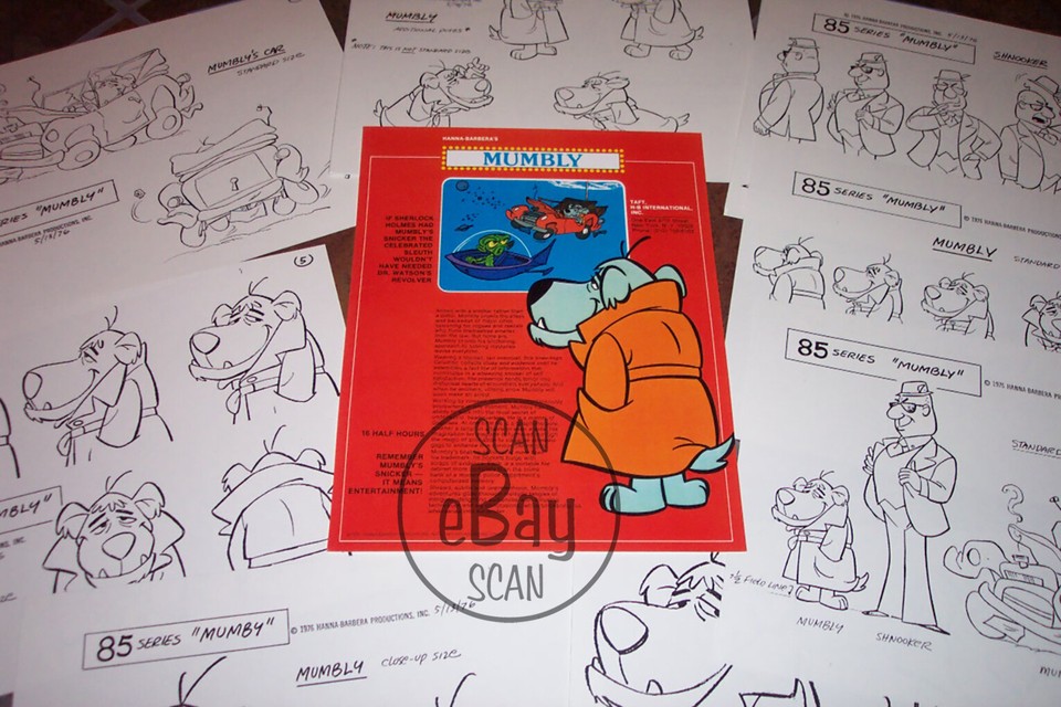 MUMBLY Muttley ANIMATORS' MODEL SHEETS HANNA BARBERA Studio Art ...