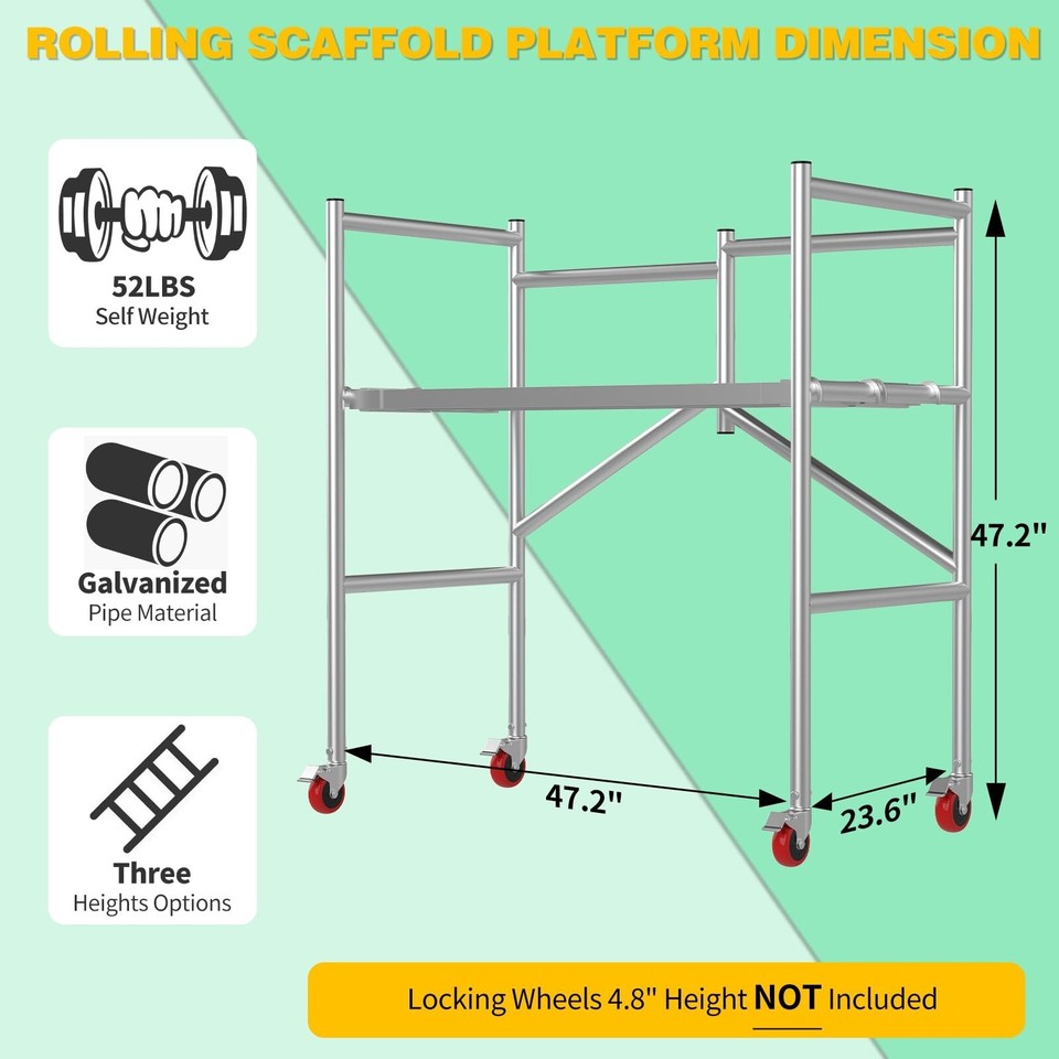 Scaffolding Work Platform, Rolling Scaffolding with Wheels, Scaffold ...