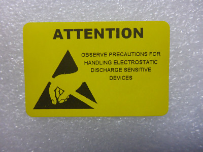 50x Yellow ESD Caution Labels Antistat 38 x 25mm Anti-static Warning ...