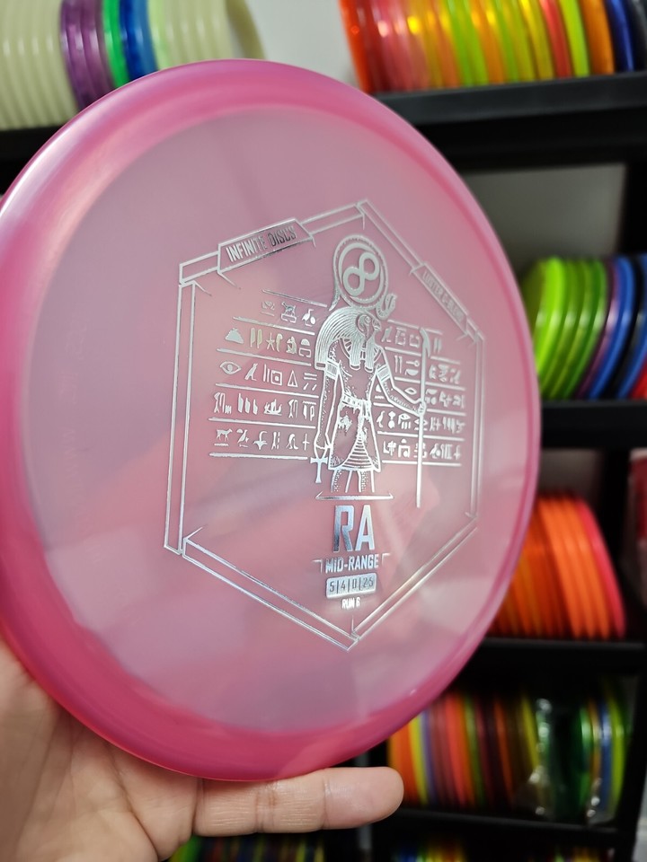 Infinite Discs Pink 180g #1 Luster C-Blend Ra Disc golf Midrange Innova ...