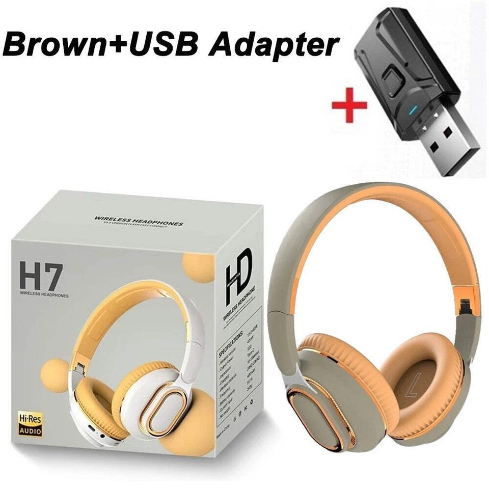 Bluetooth TV Headphones H7 Wireless Noise-Cancelling Foldable Headset ...