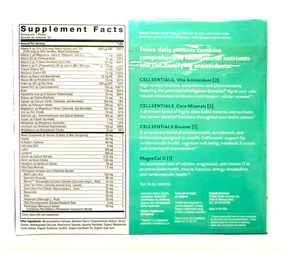 USANA 2025 Upgraded Health Package 100,56 Pk EXP 06/27 | eBay