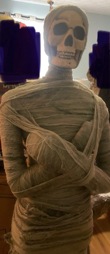 Lifesize Vintage Skull Faced Mummy on Base 60“ tall - retired Halloween ...