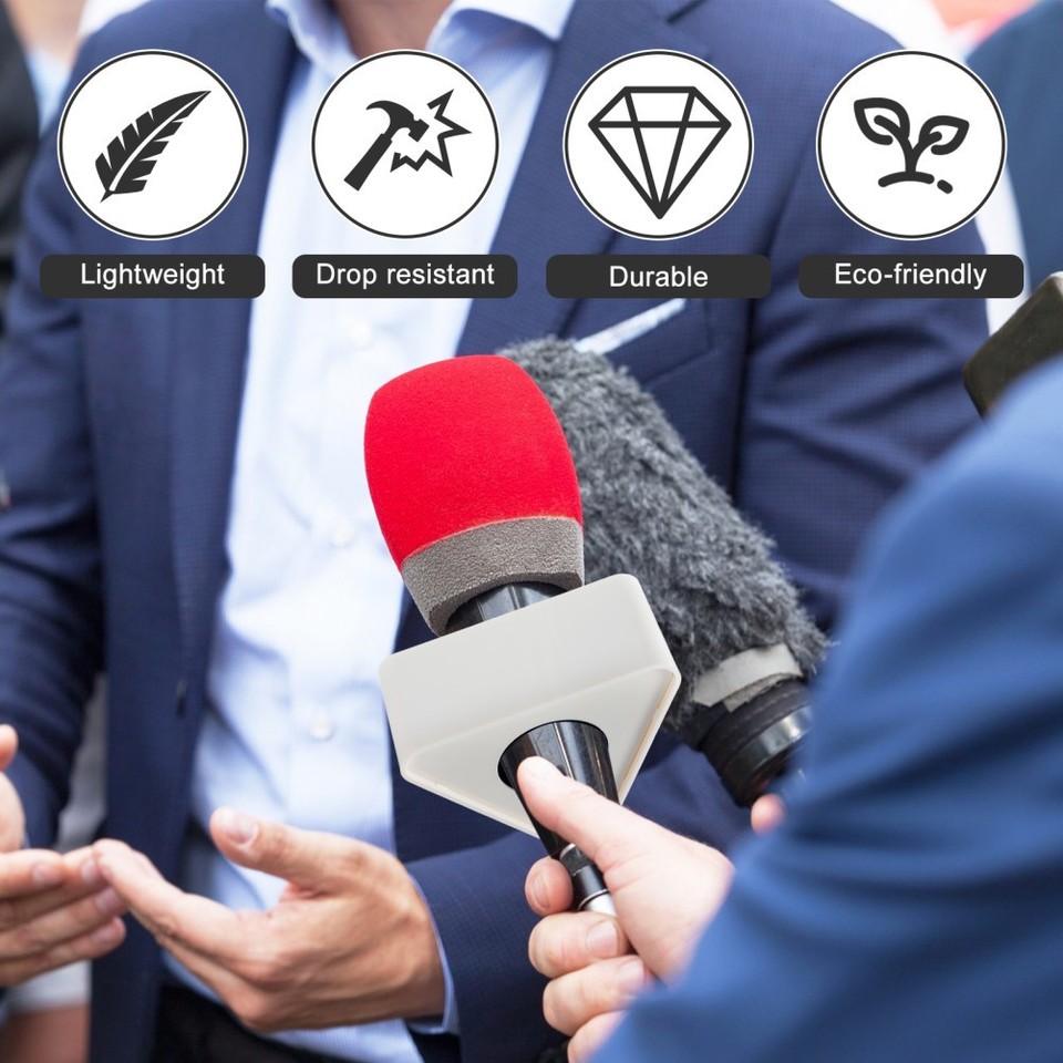 2 Pcs Microphone Shock Mount News Prop Square Cube Shaped Interview ...