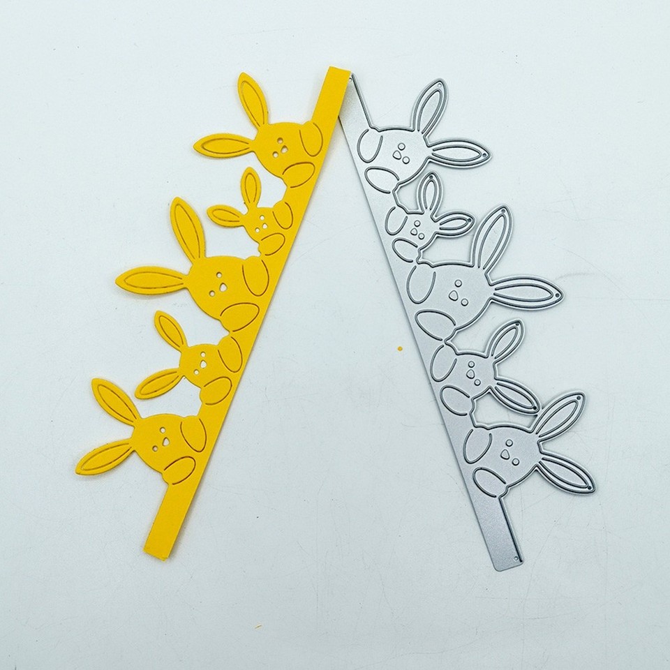 2pcs DIY Easter Rabbits Cutting Dies Carbon Steel Paper Dies for ...