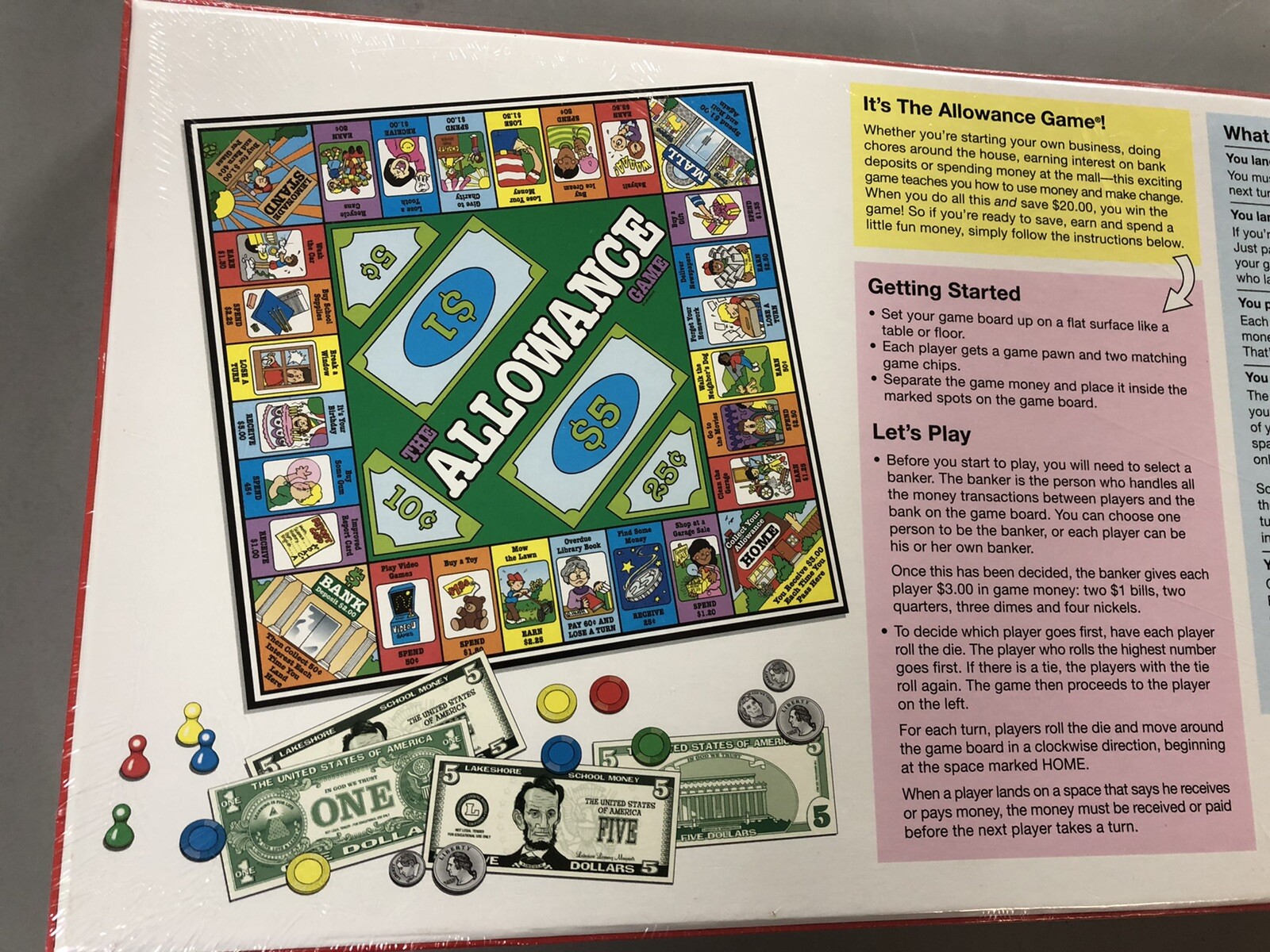 The Allowance Game Lakeshore Children's Board Game Save Spend Money NIB ...