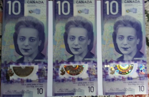 Set of Three NEW Sequential 2018 UNC Canadian Vertical $10 Banknotes | eBay