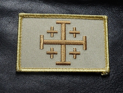 JERUSALEM CROSS INFIDEL CRUSADER EMBROIDERED HOOK PATCH | eBay