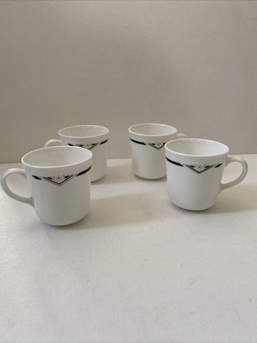 4 Corning Ware Mug Cups "Zenith" Pattern Pre-owned Excellent Condition ...