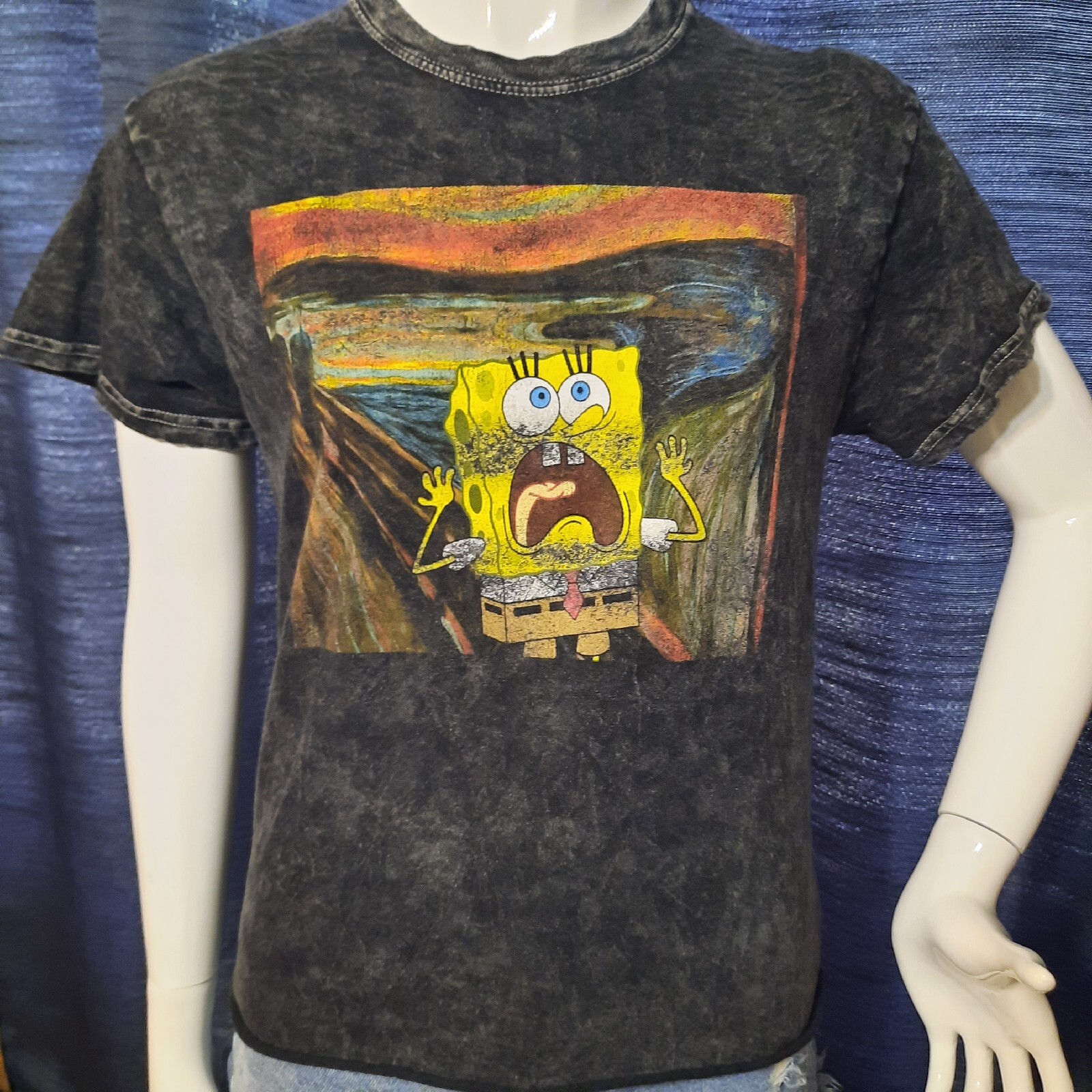 Spongebob Squarepants The Scream Painting Acid Wash G… - Gem