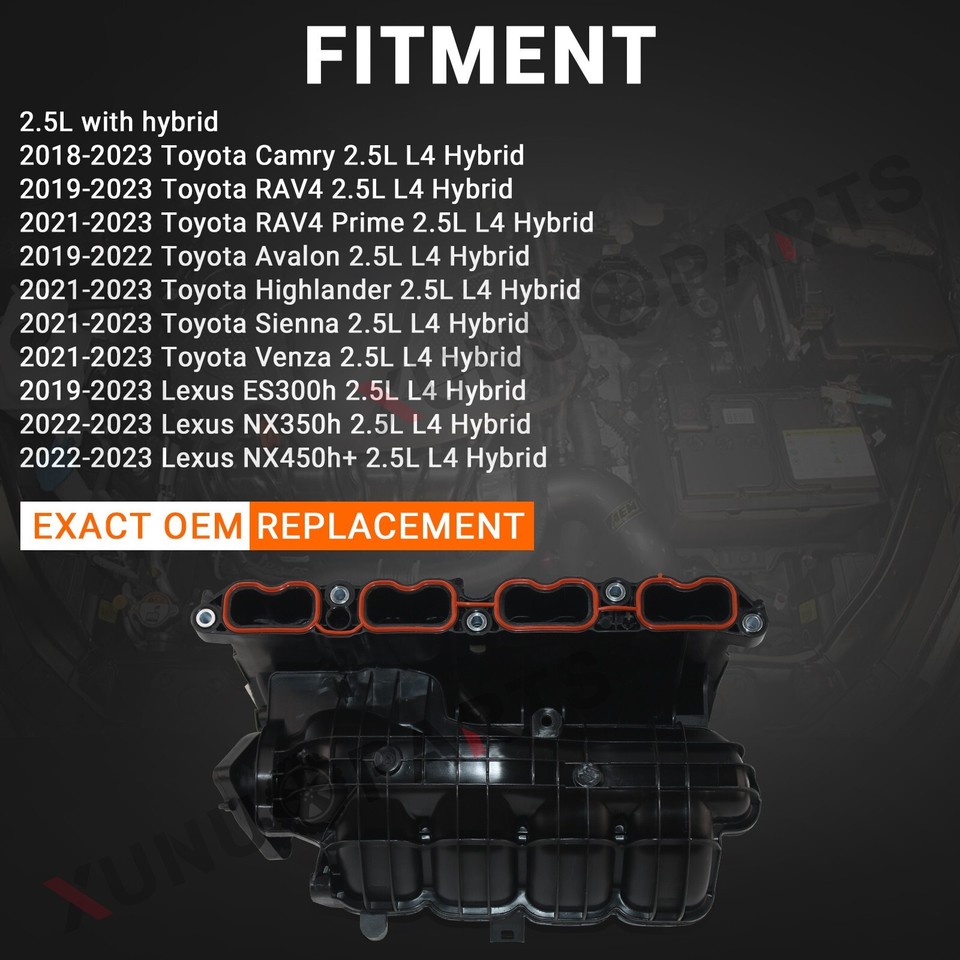 Intake Manifold for 2019-2023 Toyota RAV4 Camry Avalon Highlander 2.5L ...