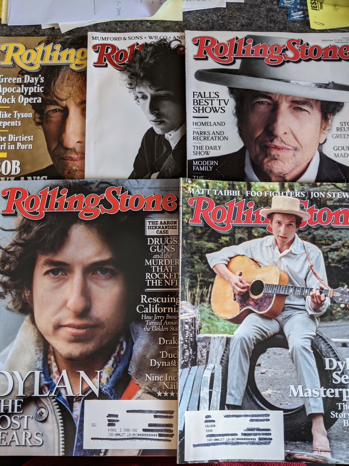 ROLLING STONE mag.(5)DYLAN covers '09-'14 70 Greatest Dylan Songs | eBay