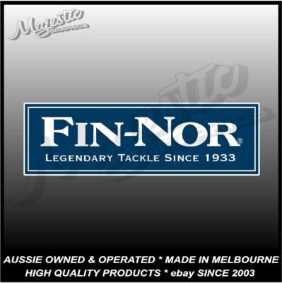 FIN-NOR - TACKLE - 210mm x 65mm - BOAT - FISHING - DECAL / STICKER ...