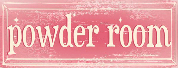 Powder Room Metal Sign, Bath Décor | eBay