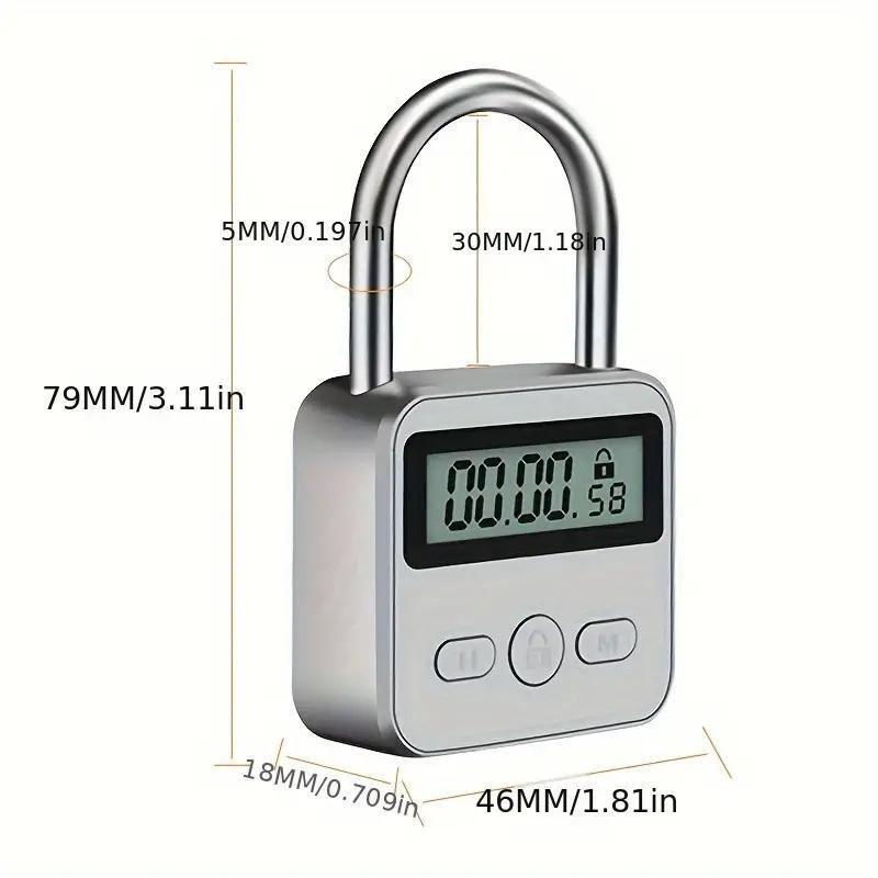 Smart Time Lock Temporary Timer Padlock LCD Display Time Lock ...