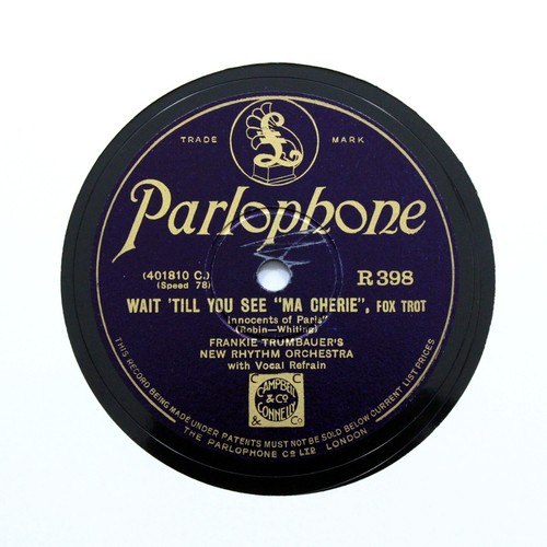 FRANKIE TRUMBAUER (Bix) "Wait 'Till You See Ma Cherie" PARLOPHONE R-398 ...