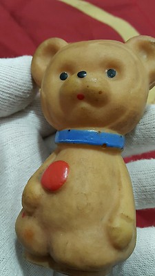 VINTAGE BEAR RARE RUBBER TOY MISHA FRIEND BUDDY 60's COMMUNIST RUSSIA ...