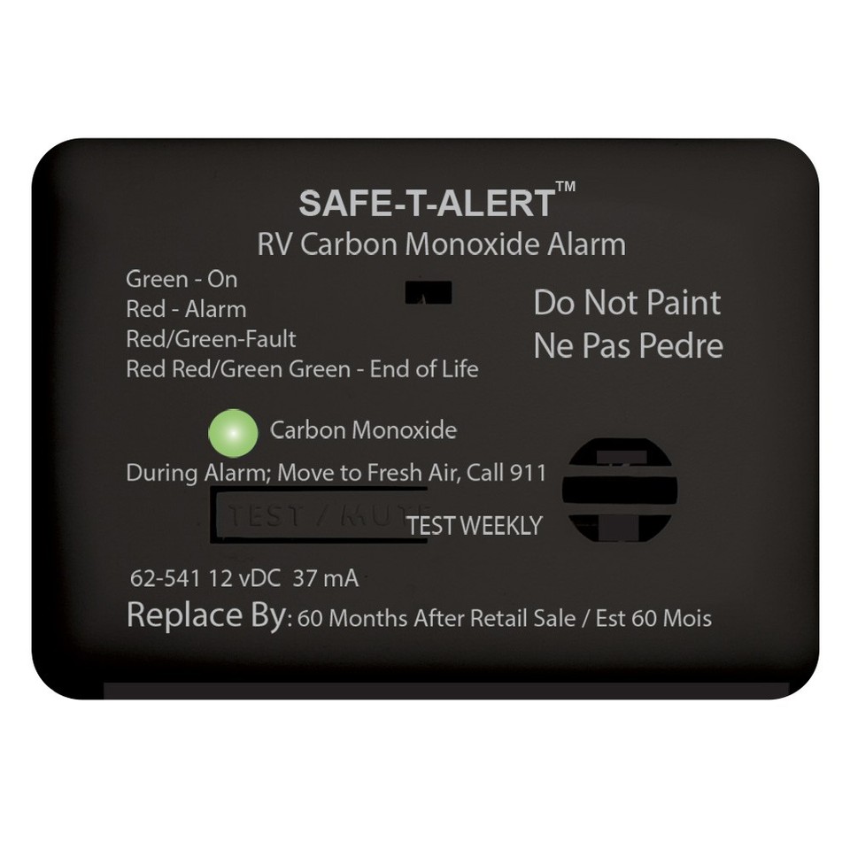 Safe-T-Alert 62-541-BL CO Alarm 12V Surface Mount RVIA/NFPA Black | eBay