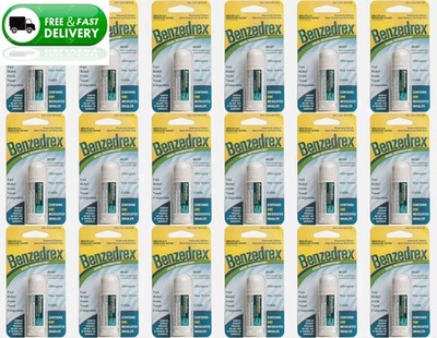 18 X PACK Benzedrex Nasal Decongestant Inhalers Quick Relief FRESH ...