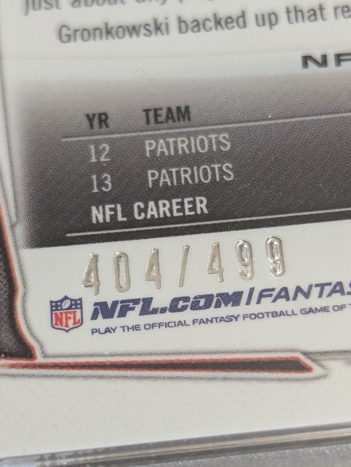 Rob Gronkowski Camo Refractor (#404/499) PSA 9 Patriots 🔥 2014 Topps ...