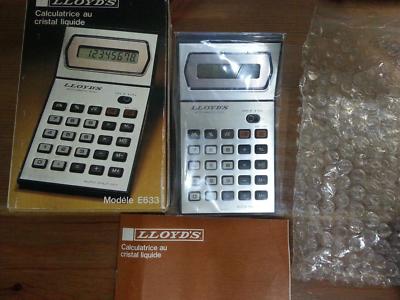LLOYD'S LIQUID CRYSTAL CALCULATOR E633 NEW OLD STOCK FREE SHIPPING | eBay