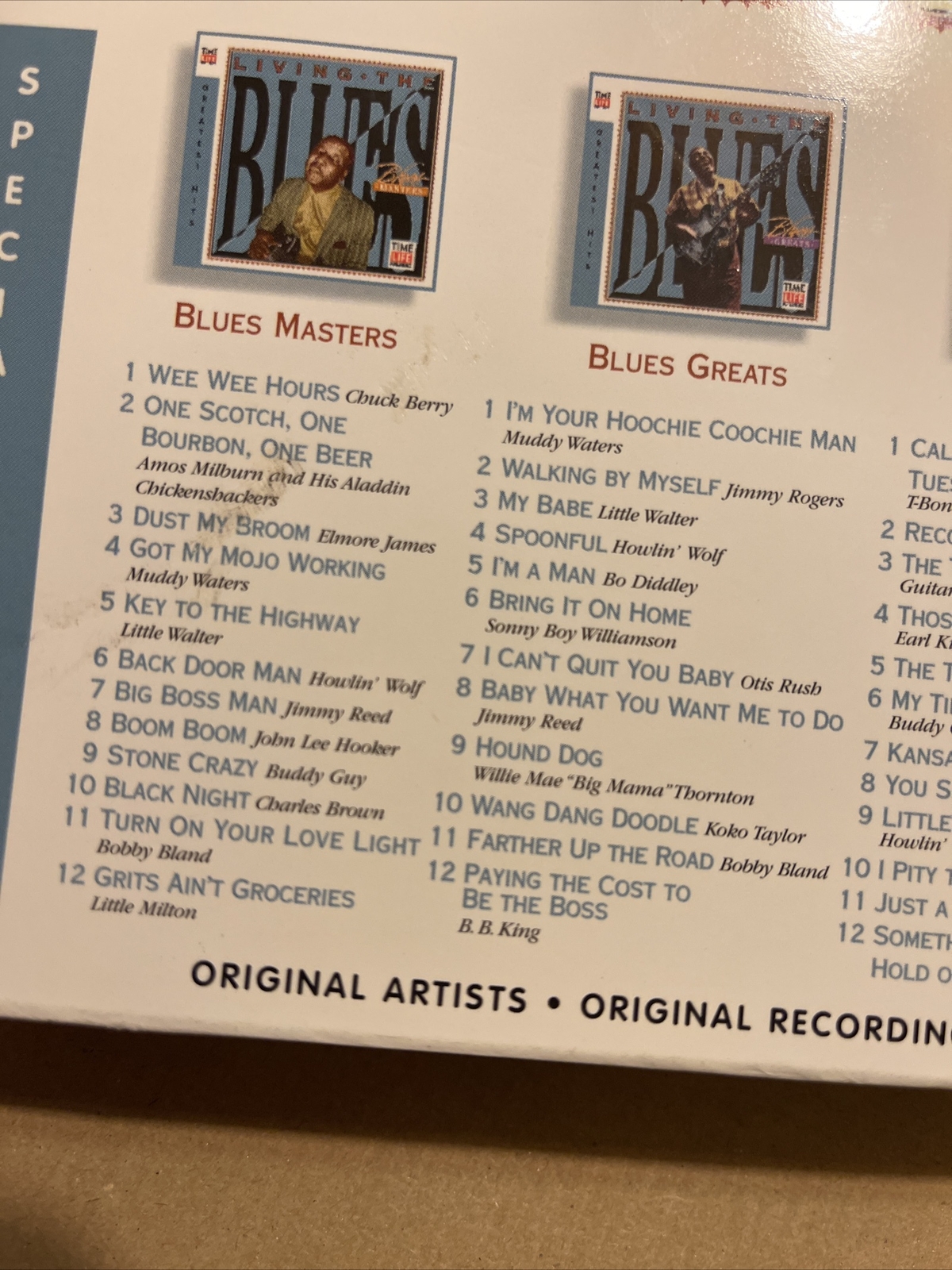 Time Life LIVING THE BLUES Masters Greats Legends 3 CD Box SET Hits ...
