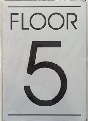 FLOOR 5 SIGN (WHITE)-REF24-1027 | eBay