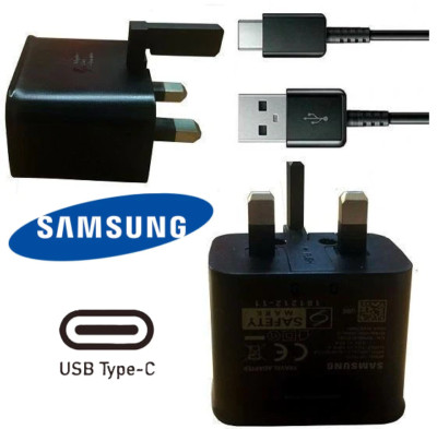 Genuine Samsung Galaxy A50 A40 A30 A20e A20 Fast Mains Wall Charger ...