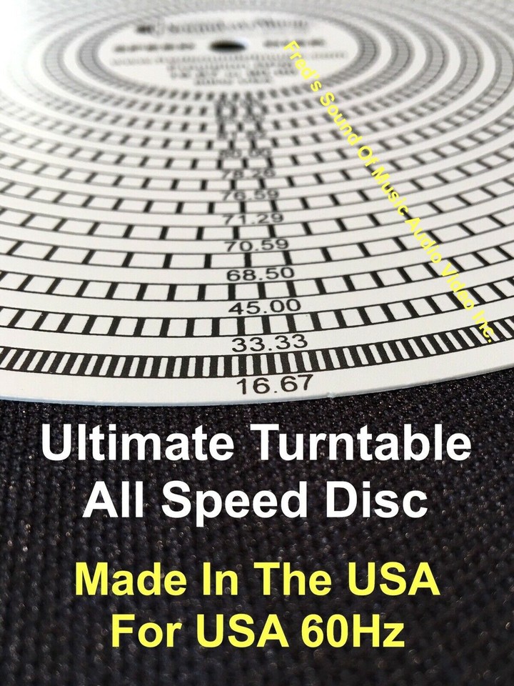 Strobe ALL Speed Disk For Record Players, Best Turntable RPM Disc 60Hz ...