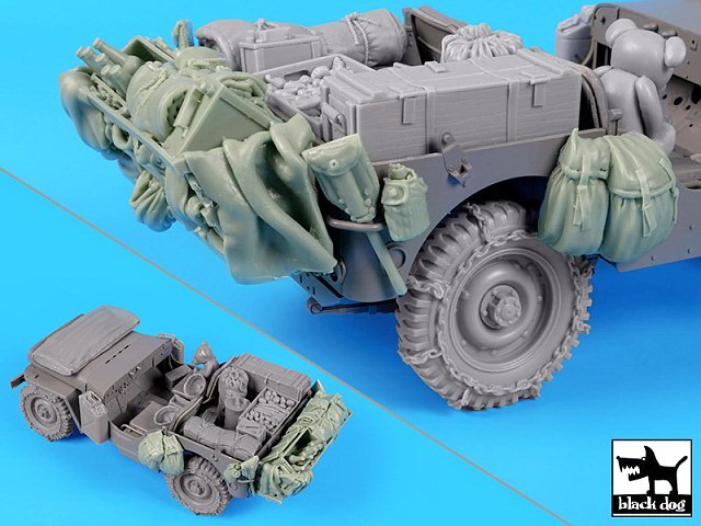 Black Dog 1/16 (120mm) Rear Stowage & Accessories Willys MB Jeep (Takom ...