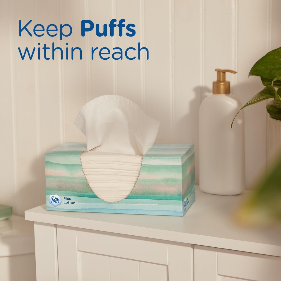 Facial Tissues with Lotion - 4 Family Boxes, 124 Soft Tissues Each | eBay