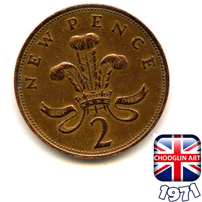 A BRITISH 1971 ELIZABETH II TWO PENCE 2p coin, 55 Years Old! | eBay