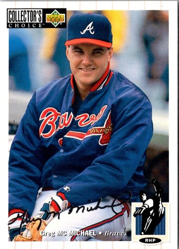 1994 Collector's Choice Signature Greg McMichael #199 Atlanta Braves | eBay