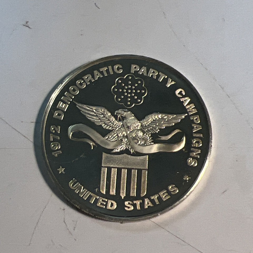 GEORGE MCGOVERN 1972 DEMOCRATIC PARTY CAMPAIGN MEDAL SILVER COIN | eBay
