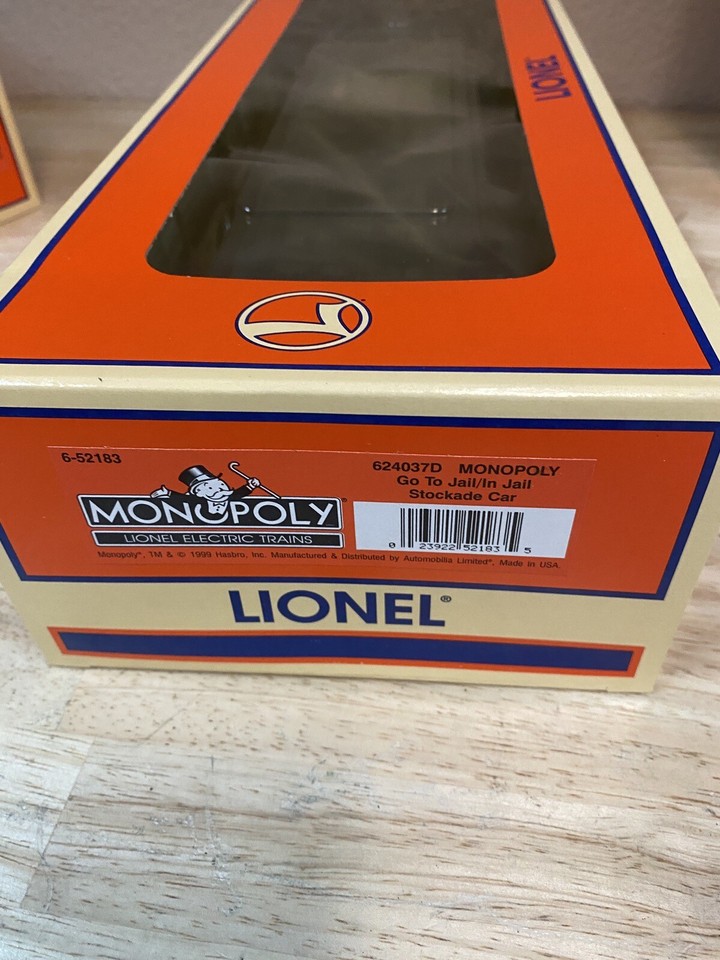 LIONEL 6-52181 MONOPOLY SET: 2 BOXCARS, 1 GONDOLA, 1 FLAT CAR, NEW IN BOX | eBay