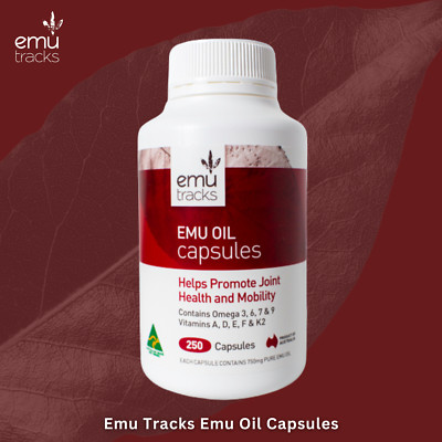 Emu Tracks Emu Oil 750mg 250 Capsules | eBay