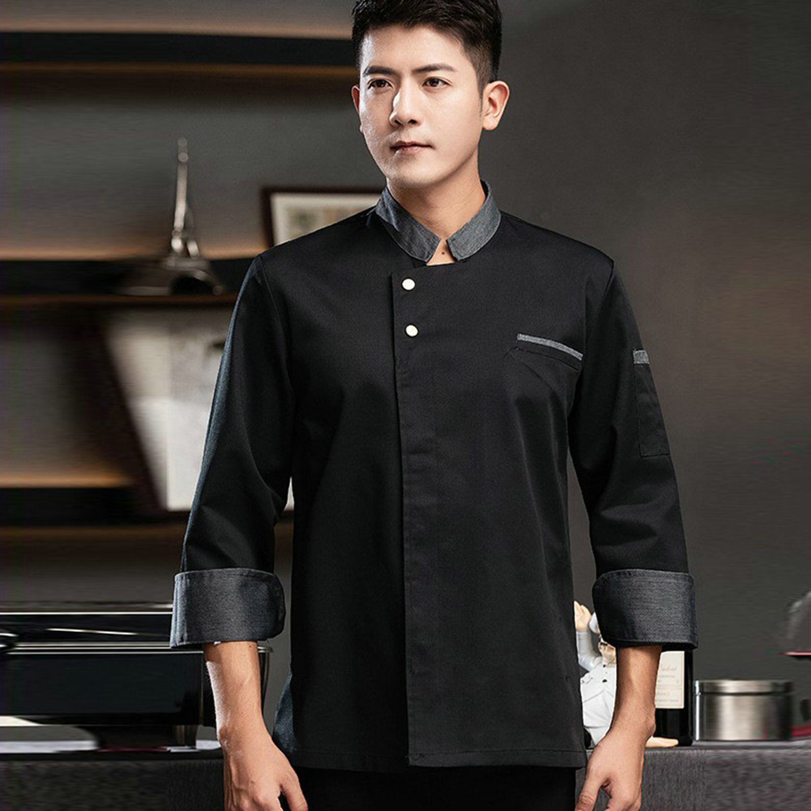 Chef Jacket Multi Pockets Anti-dirty Unisex Adult Kitchen Chef Coat ...