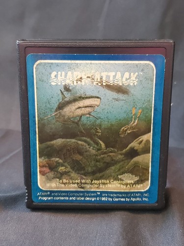 Atari 2600 Shark Attack Video Game By Apollo Games Cartridge Only ...
