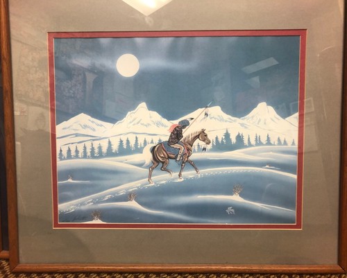 4 framed, signed, Native American Art by Oklahoma artist Joe Rector. | eBay