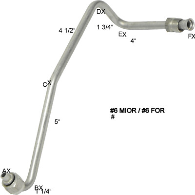CONDENSER #6 MALE INSERT/FEMALE O RING INLET TUBE EXTENTION A/C FITTING ...