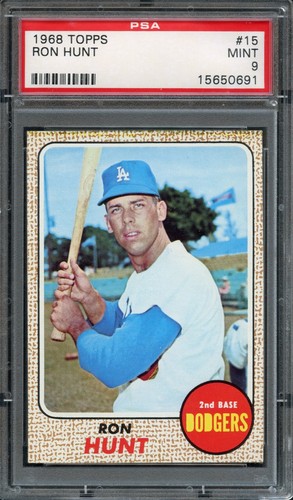BB - 1968 - Topps - #15 - Ron Hunt - PSA 9 - MINT | eBay