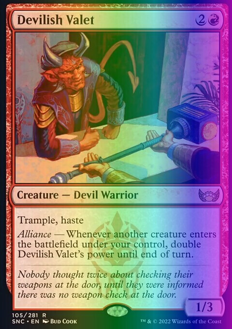 MTG Magic the Gathering Devilish Valet (105/547) Streets of New Capenna ...
