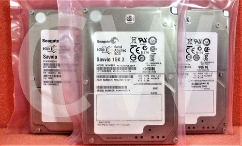 LOT OF 3-Seagate ST9300653SS 9SW066 300GB 15K RPM 6Gb/s 2.5" SAS HDD ...