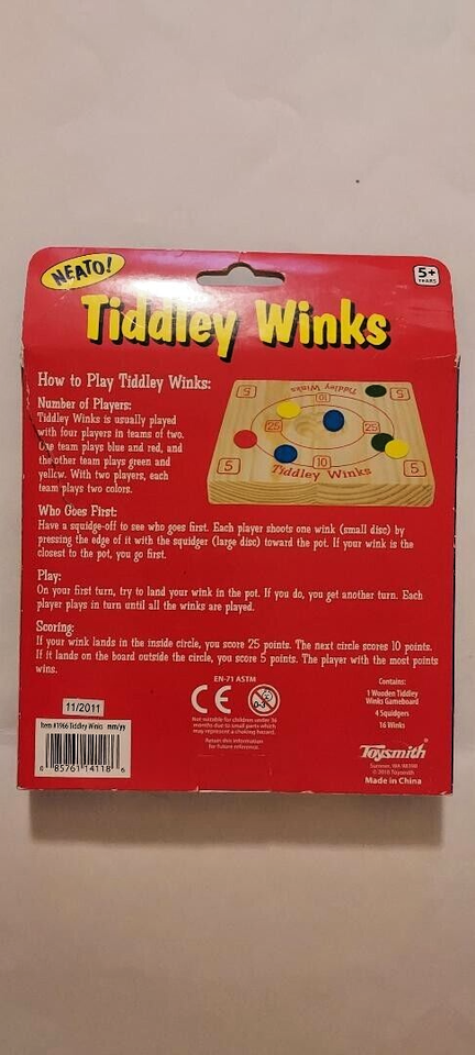 Tiddley Winks Wooden Board Game * Toysmith 2010 *RAER | eBay