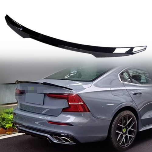 For 2019-2024 Volvo S60 ABS Glossy Black Rear Spoiler Tail Trunk Lip ...